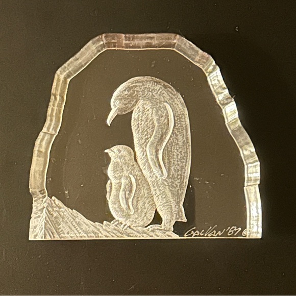 Joseph Galvan | Accents | Vintage 987 Joseph Galvan 1987 Etched Lucite ...